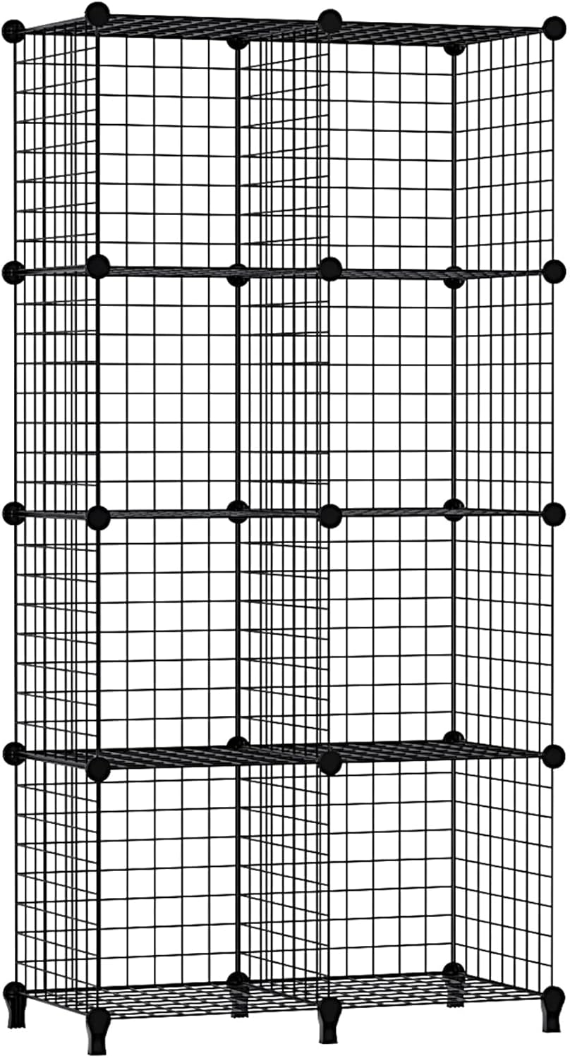 Amazon.com: Wolizom Wire Cube Storage, Metal Grids Shelves Bookshelf ...