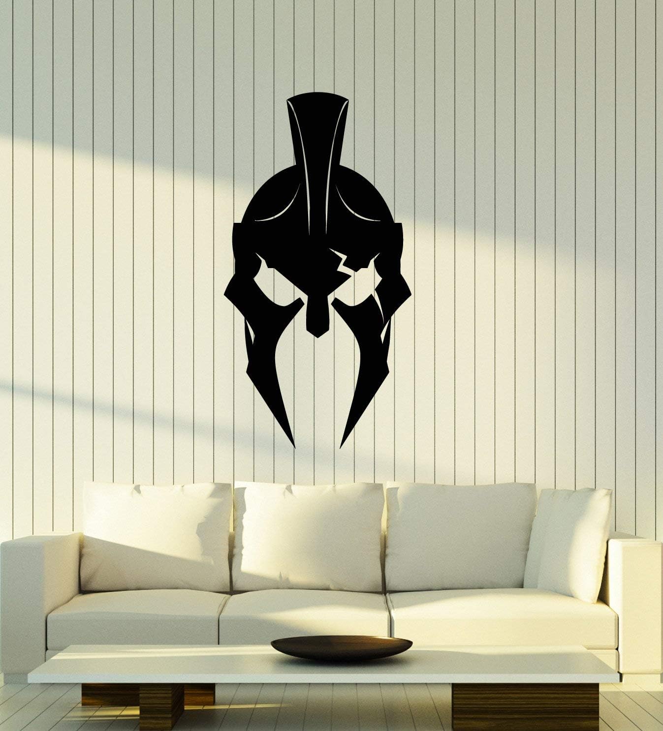 Amazon.com: Vinyl Wall Decal Spartan Helmet Scar Warrior Stickers Large ...