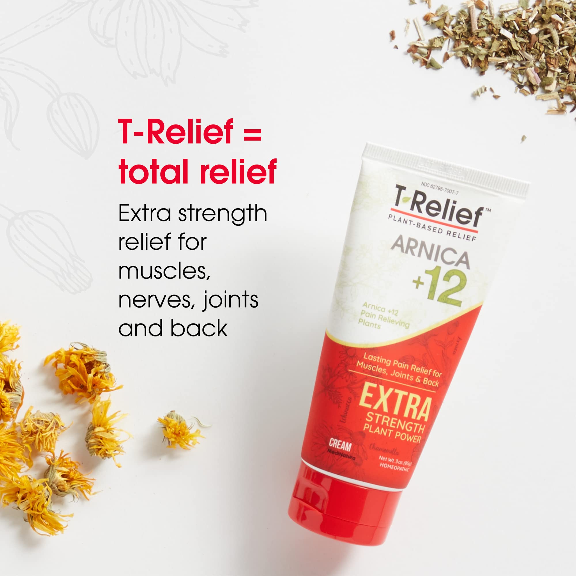 Buy MediNatura T-Relief Extra Strength Pain Relief Cream Arnica +12 ...