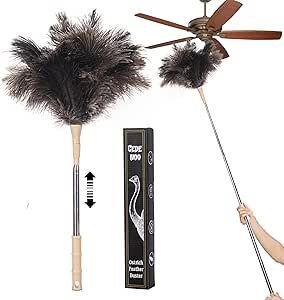 Amazon.com: Extendable Ostrich Feather Duster, 47 inches Natural Fluffy ...