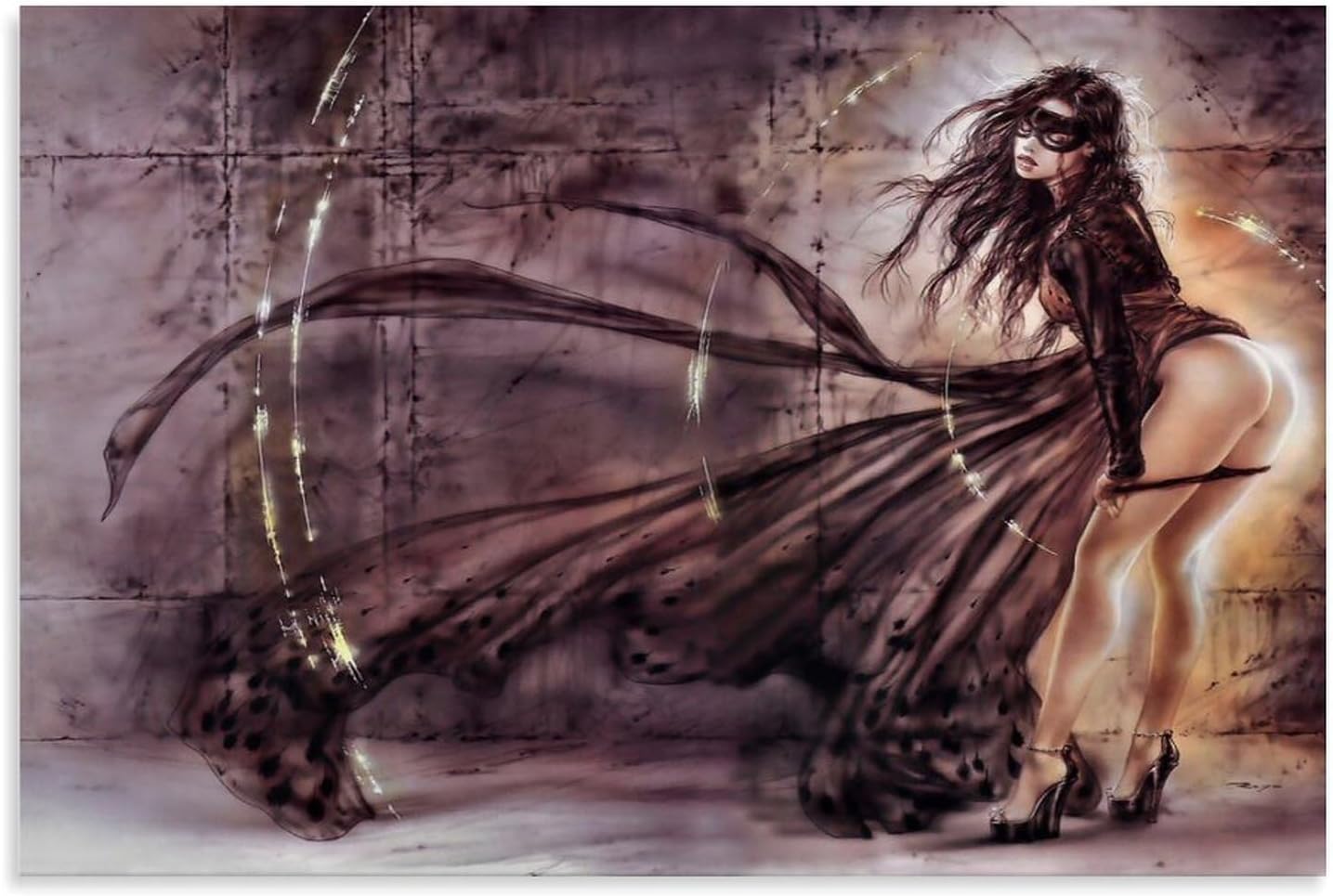 Amazon.com: BLUECO Luis Royo Artist Painting Poster Fantasy Art Poster Room Aesthetic Poster ...