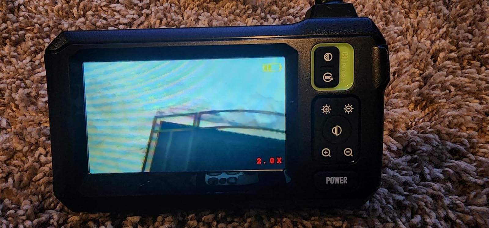 Works great. Clear picture. Strong bendable camera line