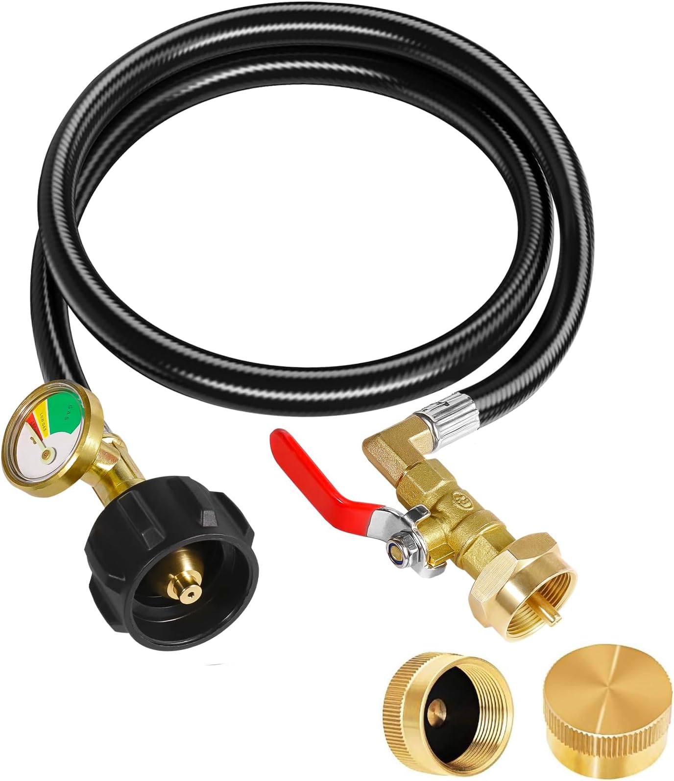 Amazon.com : CALPOSE 3 Feet Propane Refill Adapter Hose with Gauge and ...