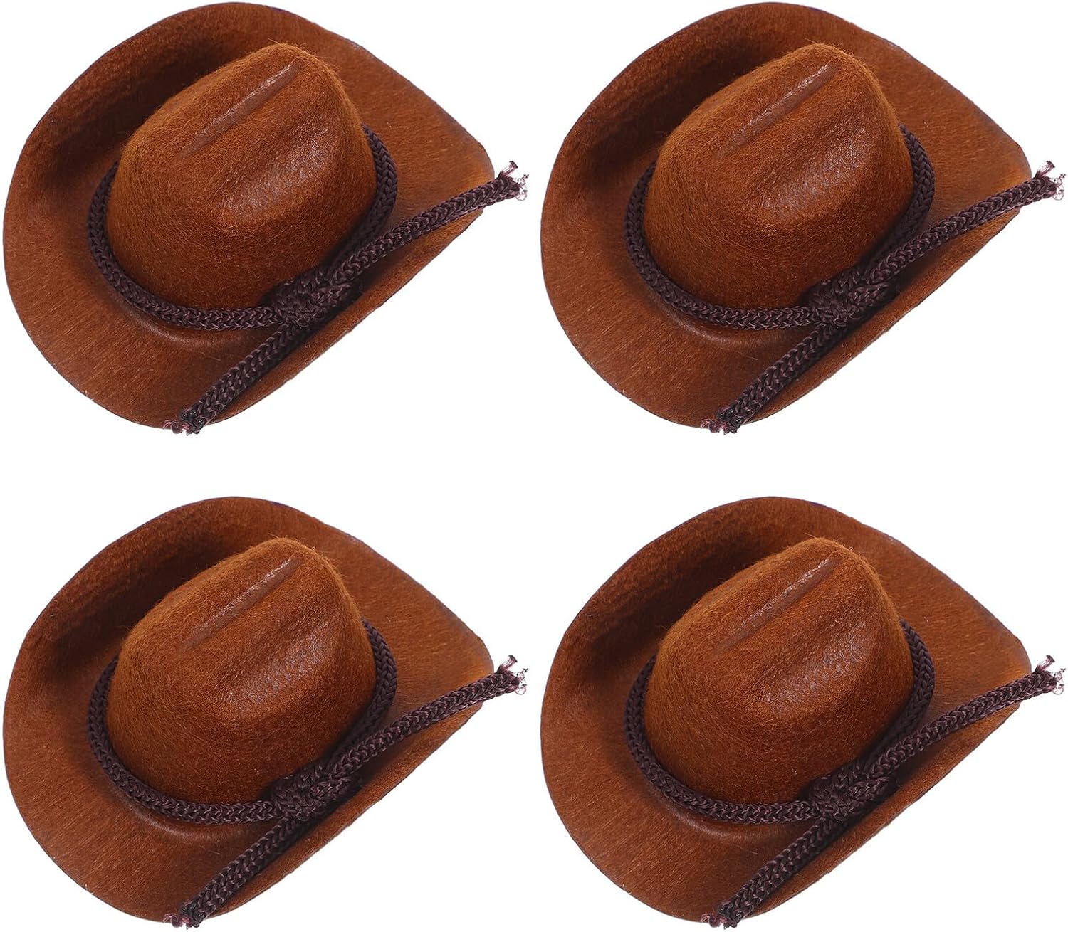 Amazon.com: LOPUNER 4pcs Miniature Flocked Cowboy Hats for Crafts Safe ...