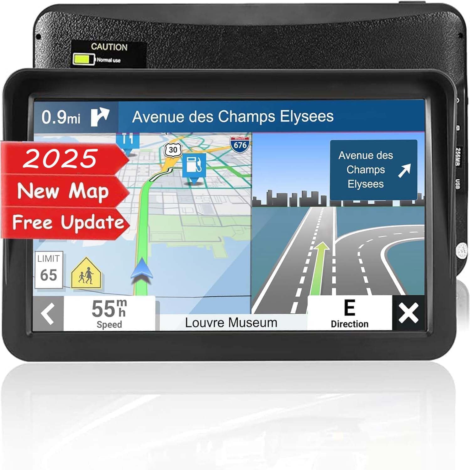 Amazon.com: GPS Car Navigator, 9 Inch Display, Voice Guidance, Lifetime ...