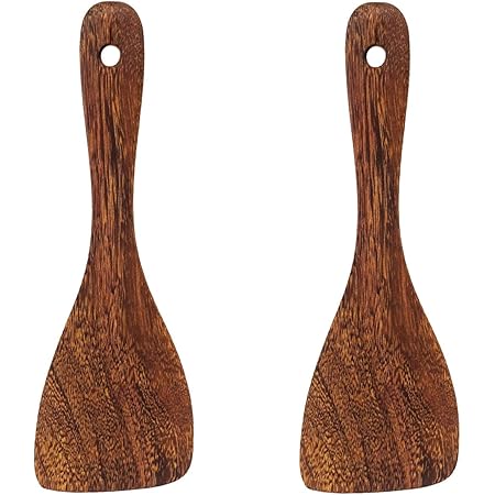Amazon.com | Honbay 2PCS Bamboo Rice Scoops Paddles for Kitchen (20cm ...