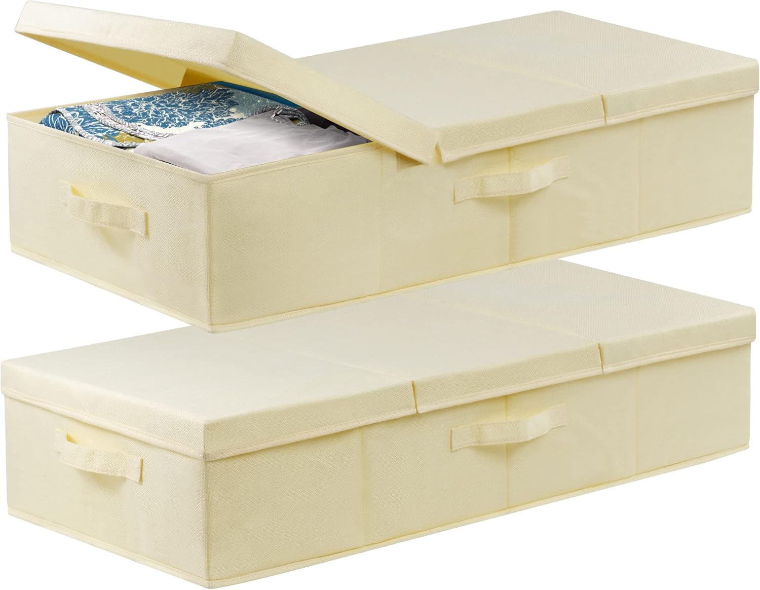 Underbed Storage, 2 Pack Large Under Bed Storage Box with Lids ...