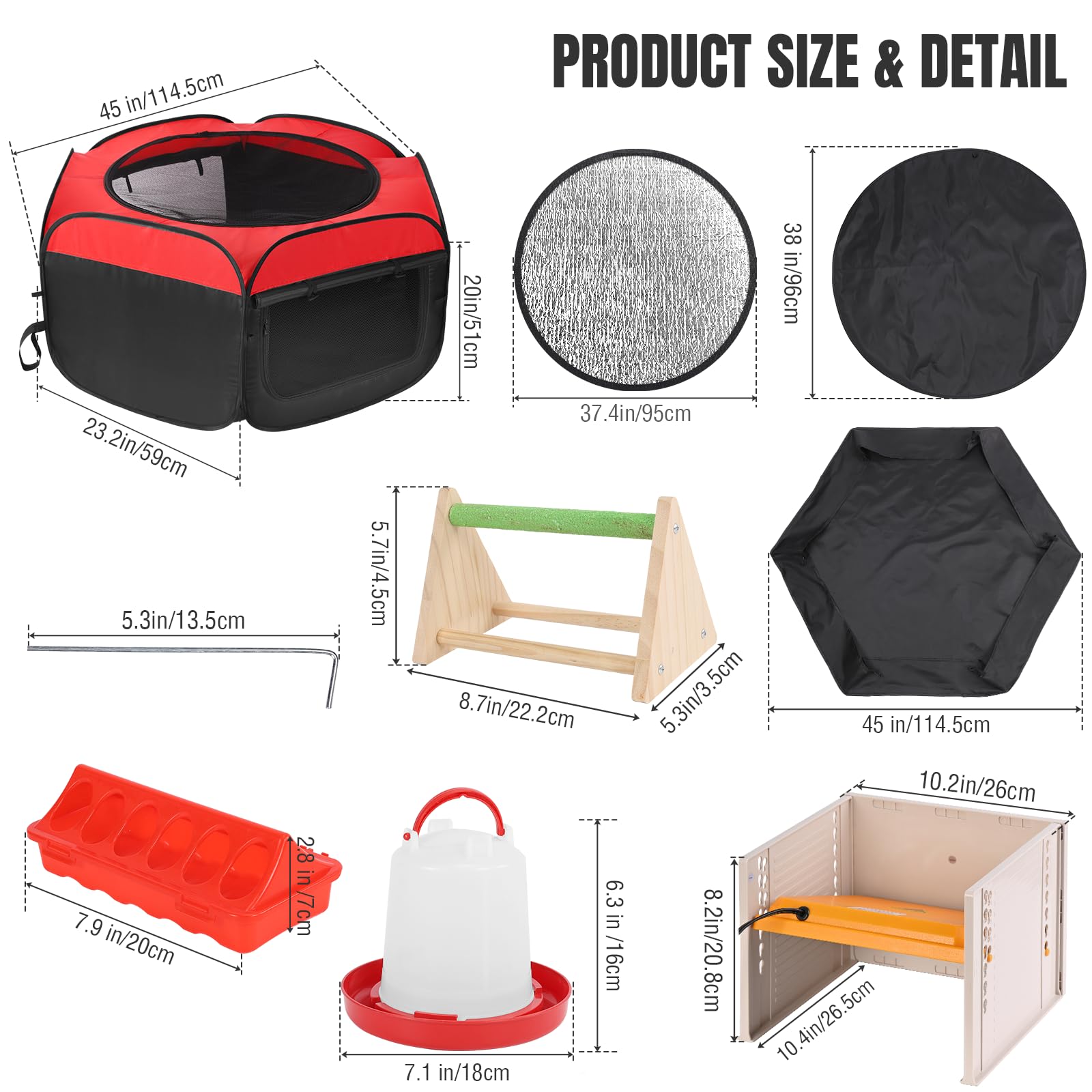 Portable Brooder Box Pop-Up Brooder Playpen For Chicks - Double Door ...