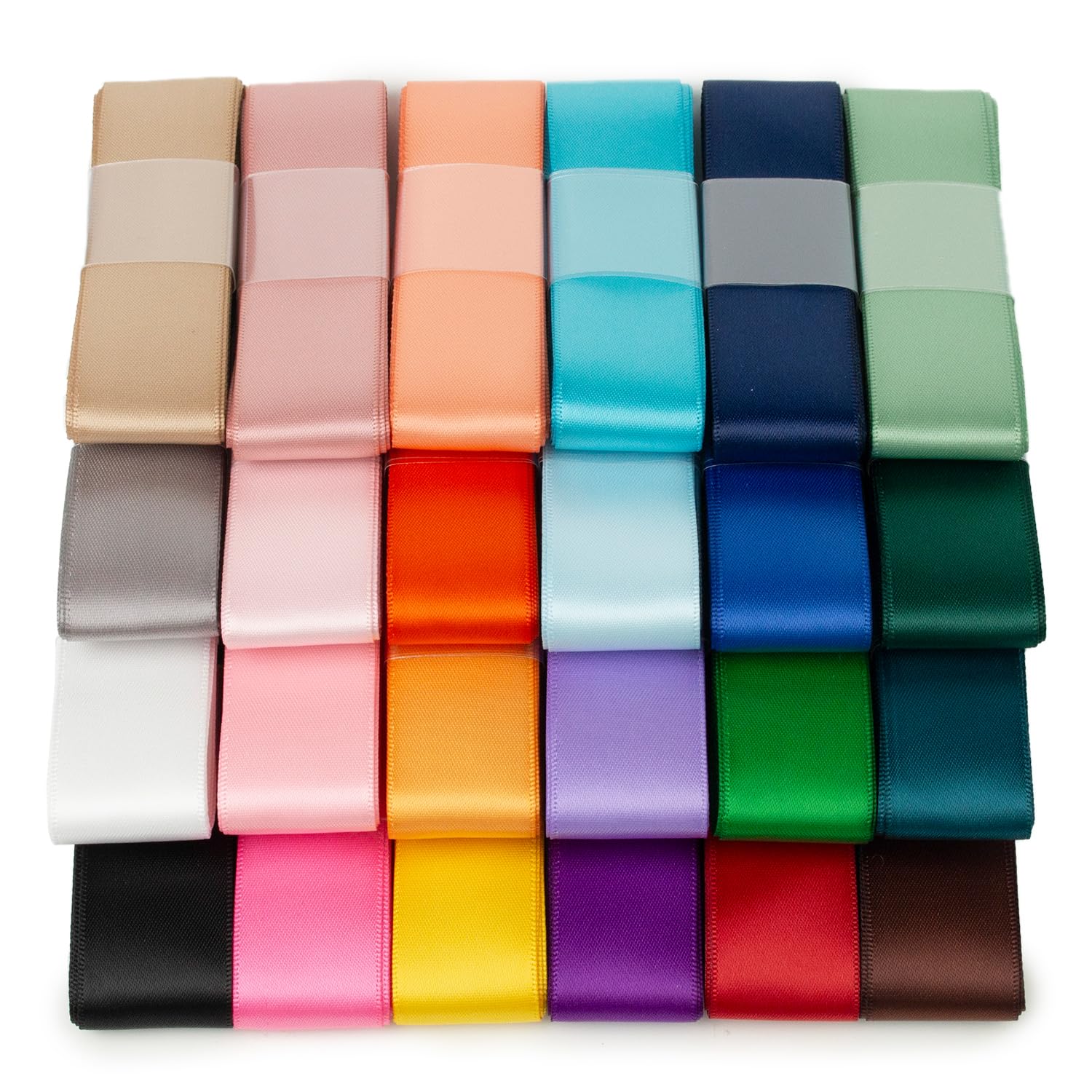 Amazon.com: Mlurcu Satin Ribbon 1 Inch x 48Yds Assorted Colorful Wide ...