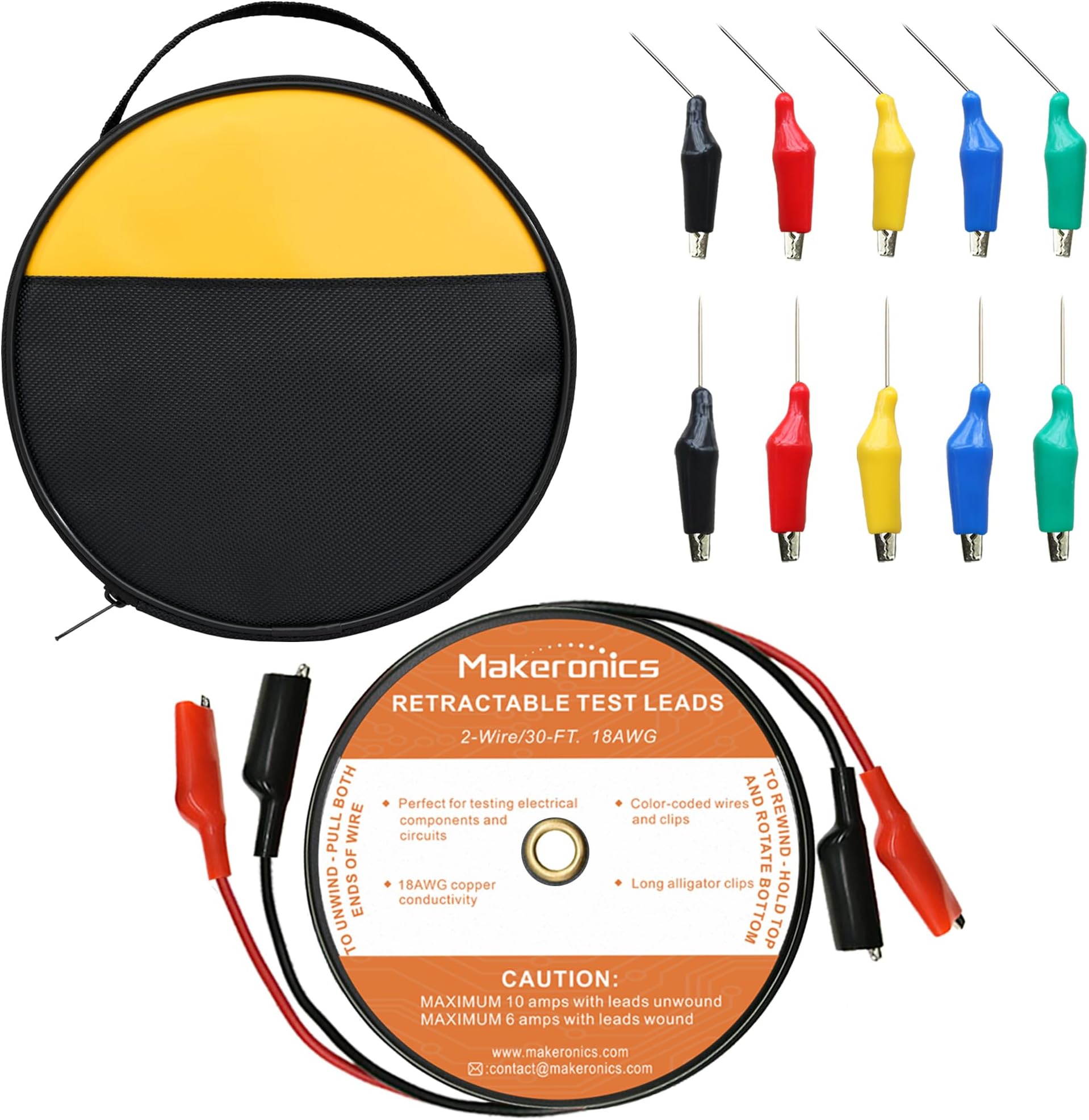 Amazon.com: Kastar 1130 30' Retractable Single Wire Test Lead, Factory ...