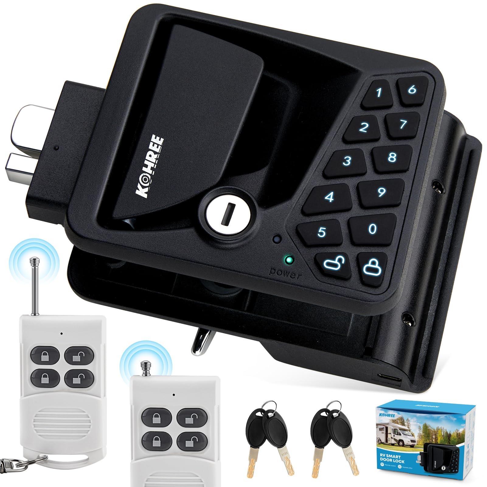 Kohree RV Door Lock Keyless Entry (Model KR3411) Instruction Manual