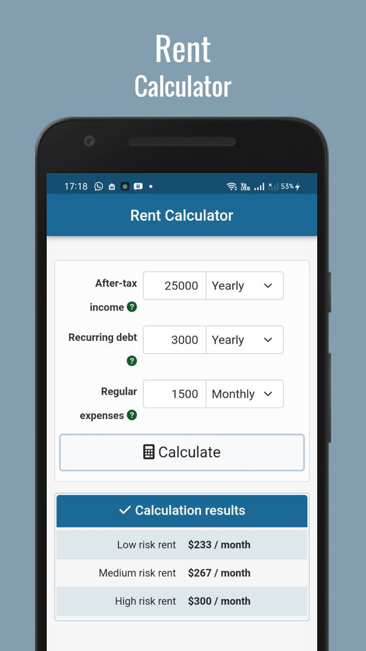 Rent Calculator - App on Amazon Appstore