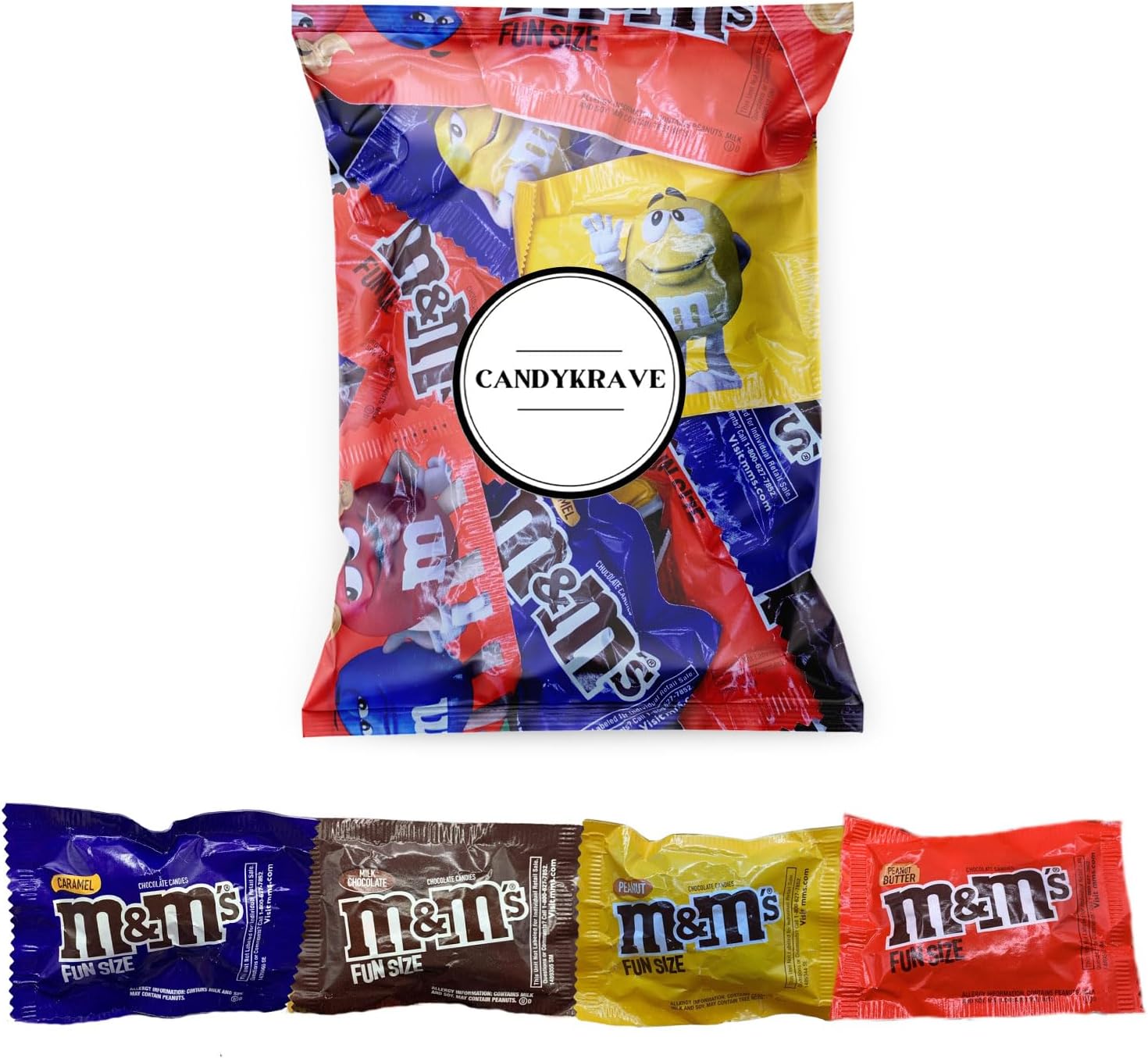 Amazon.com : M&M Milk Chocolate Assorted Candy Pack - 4 Flavors Mix - 2 ...