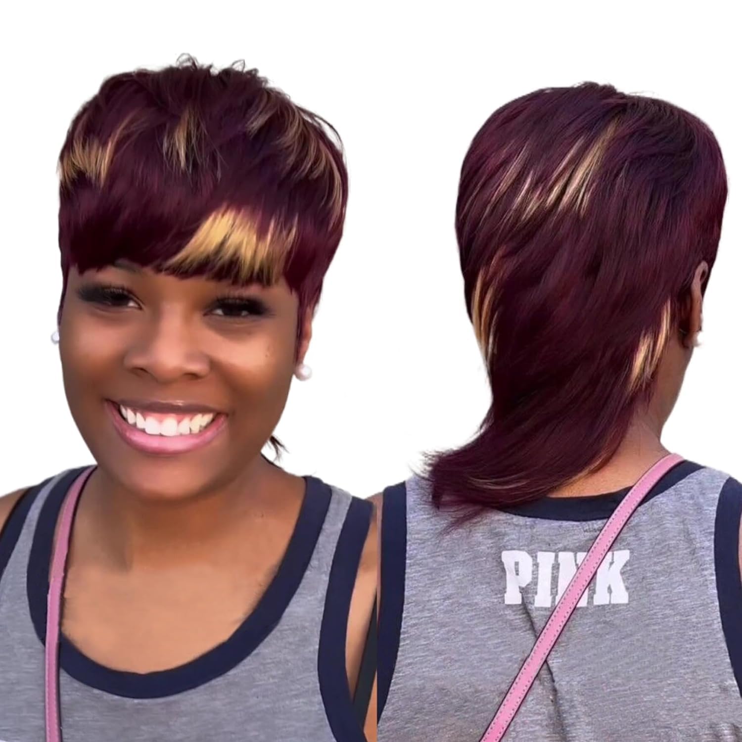 Amazon.com : FCHW Pixie Cut Wig for Black Women Short Hair Wigs None ...