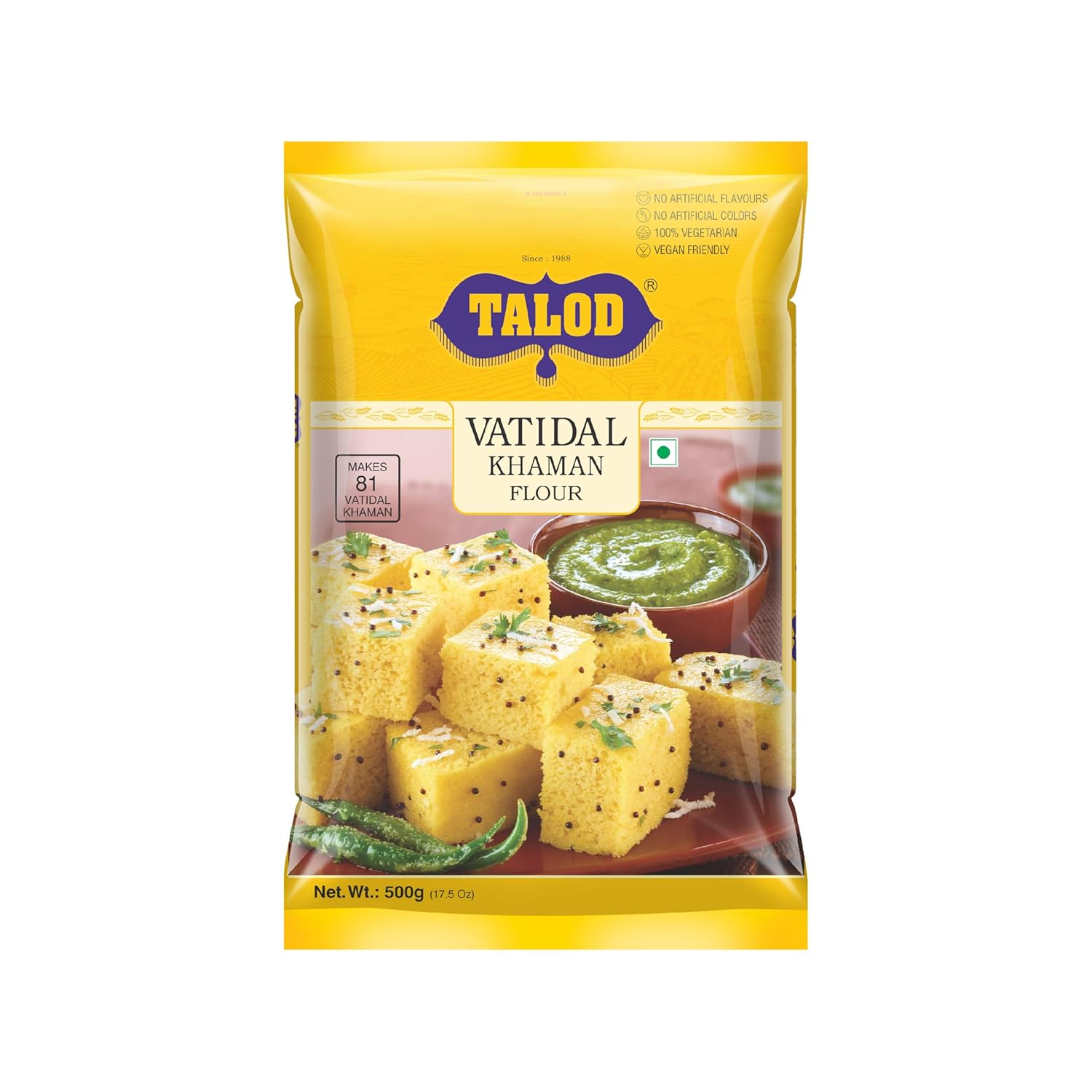 Talod Instant Mix Vatidal Khaman Flour (Pack of 4 * 500 g) | 100% ...