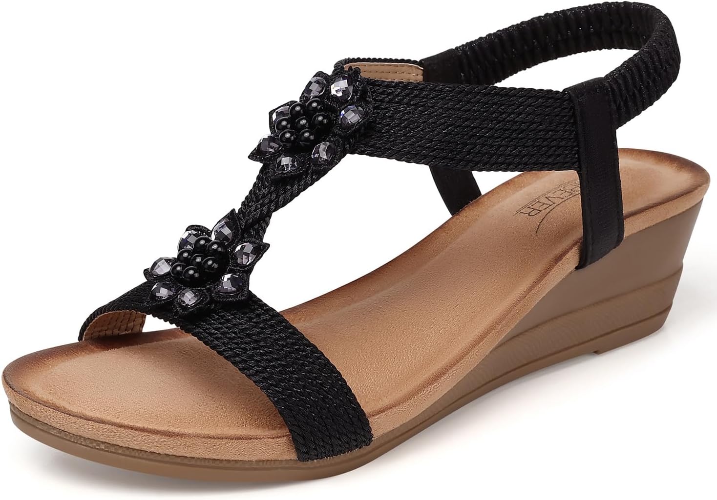 Amazon.com | SHIBEVER Wedge Sandals for Women Dressy: Summer Low Wedges ...