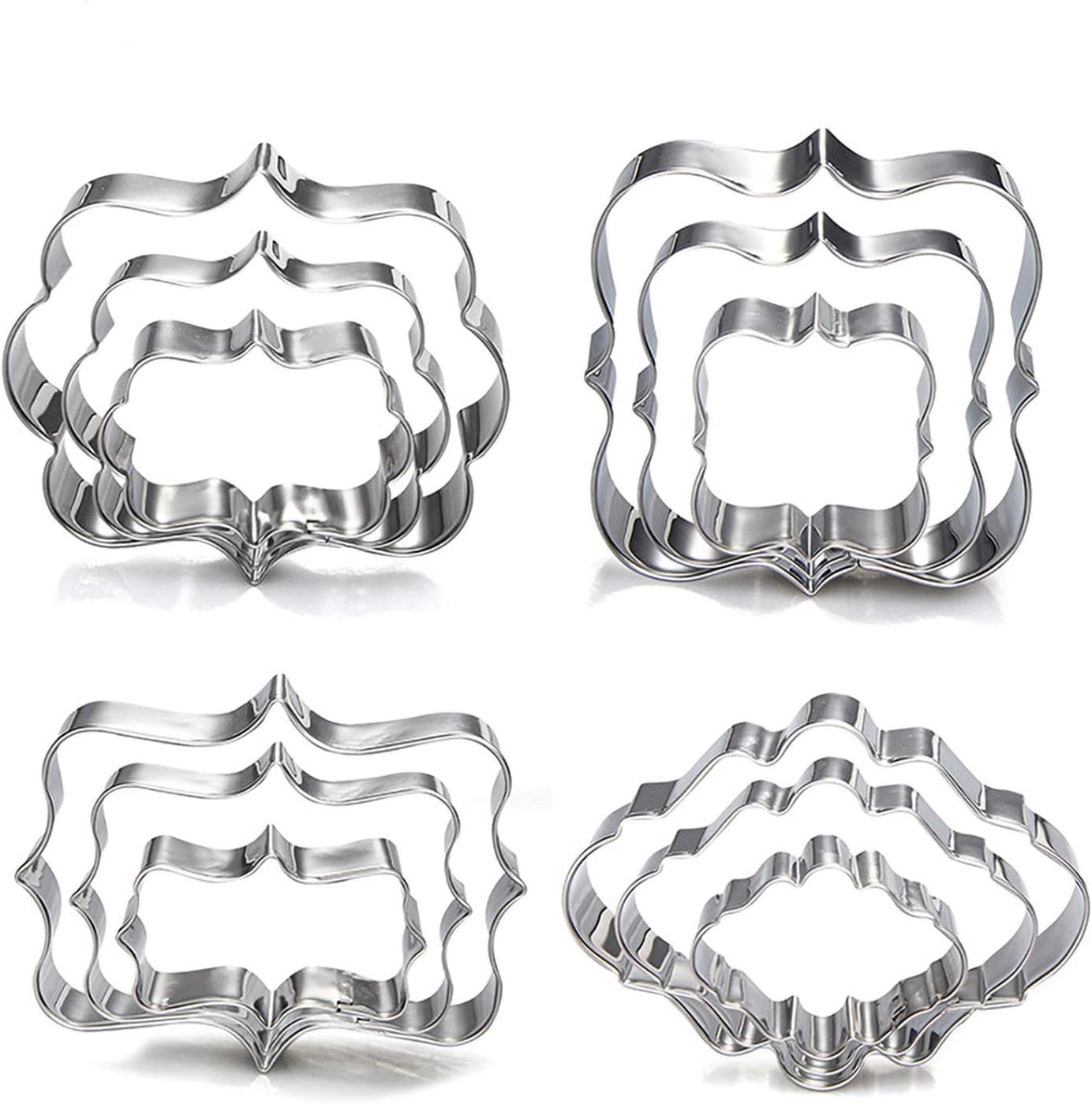 Amazon.com: Plaque, Photo Frame Cookie Cutter Set - 12 Pieces Stainless ...