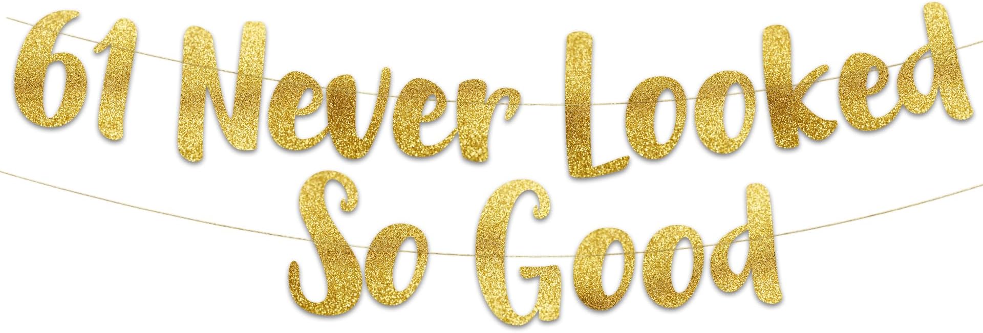 Amazon.com: 67 Never Looked So Good Gold Glitter Banner - 67th ...