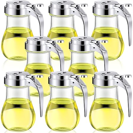 Amazon.com: 4 Pack Syrup Dispensers Glass Honey Jar Bottle Maple Sugar ...