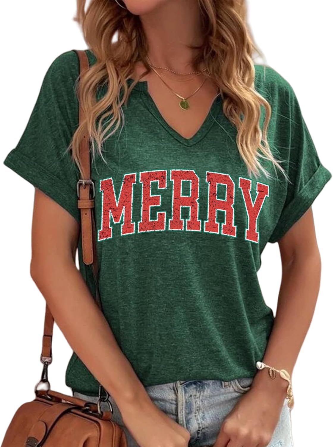 Christmas Trees Shirts for Women/Merry and Bright Christmas Graphic ...