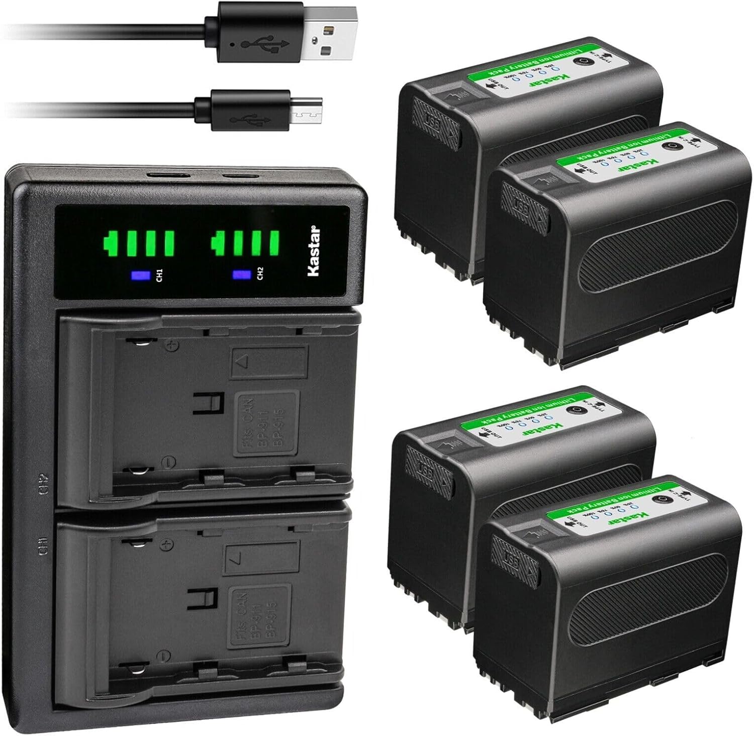 Amazon.com: Kastar 4-Pack 7.4V 7000mAh BP-950GEXP Battery and LTD2 USB Charger Compatible with ...