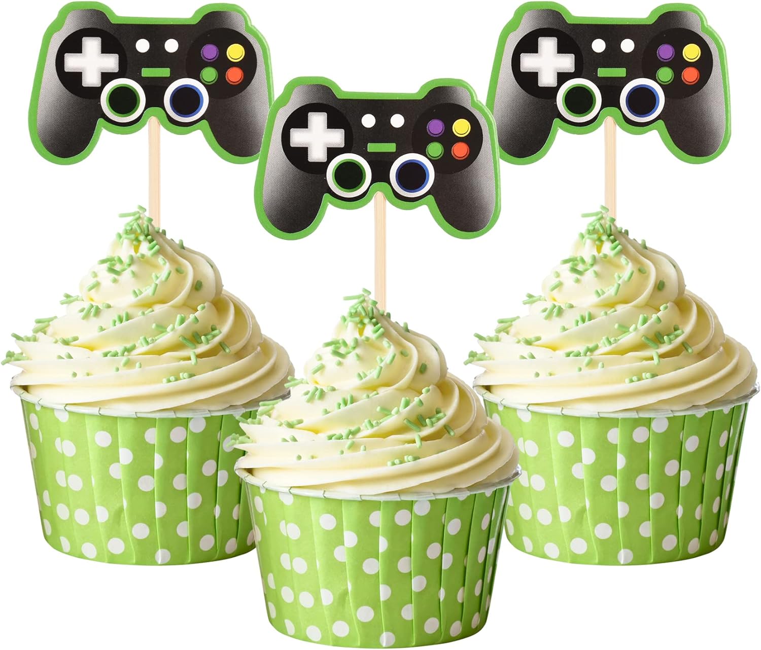 Amazon.com: HOKPA Video Game Controller Cupcake Toppers, 36Pcs Game ...