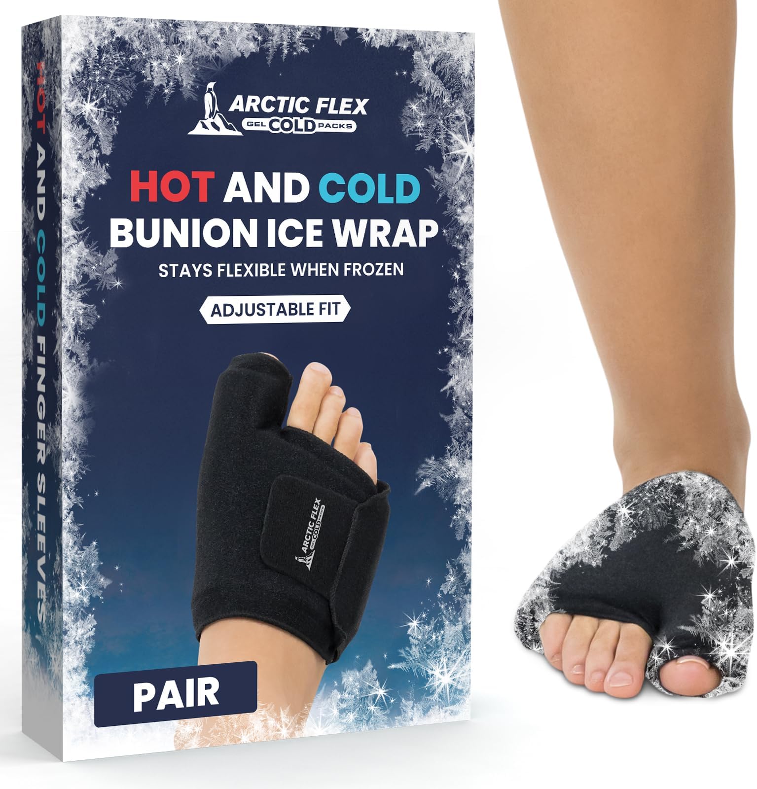 Amazon.com: Arctic Flex Foot Ice Pack (Pair) Toe Wrap for Bunion ...