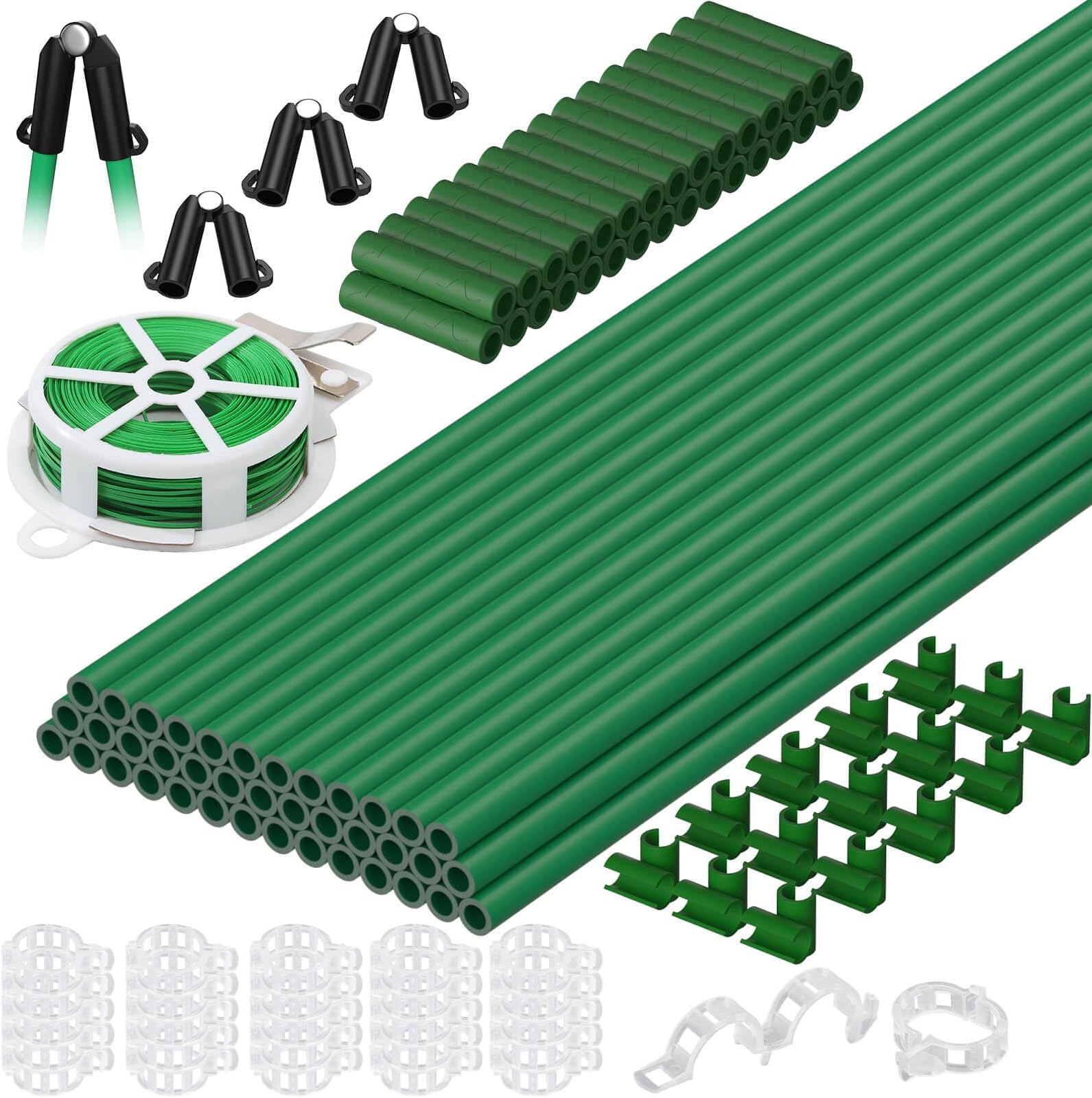 Amazon.com : MAXPACE 62pcs Garden Stakes Kit: Includes 20 Sets of ...