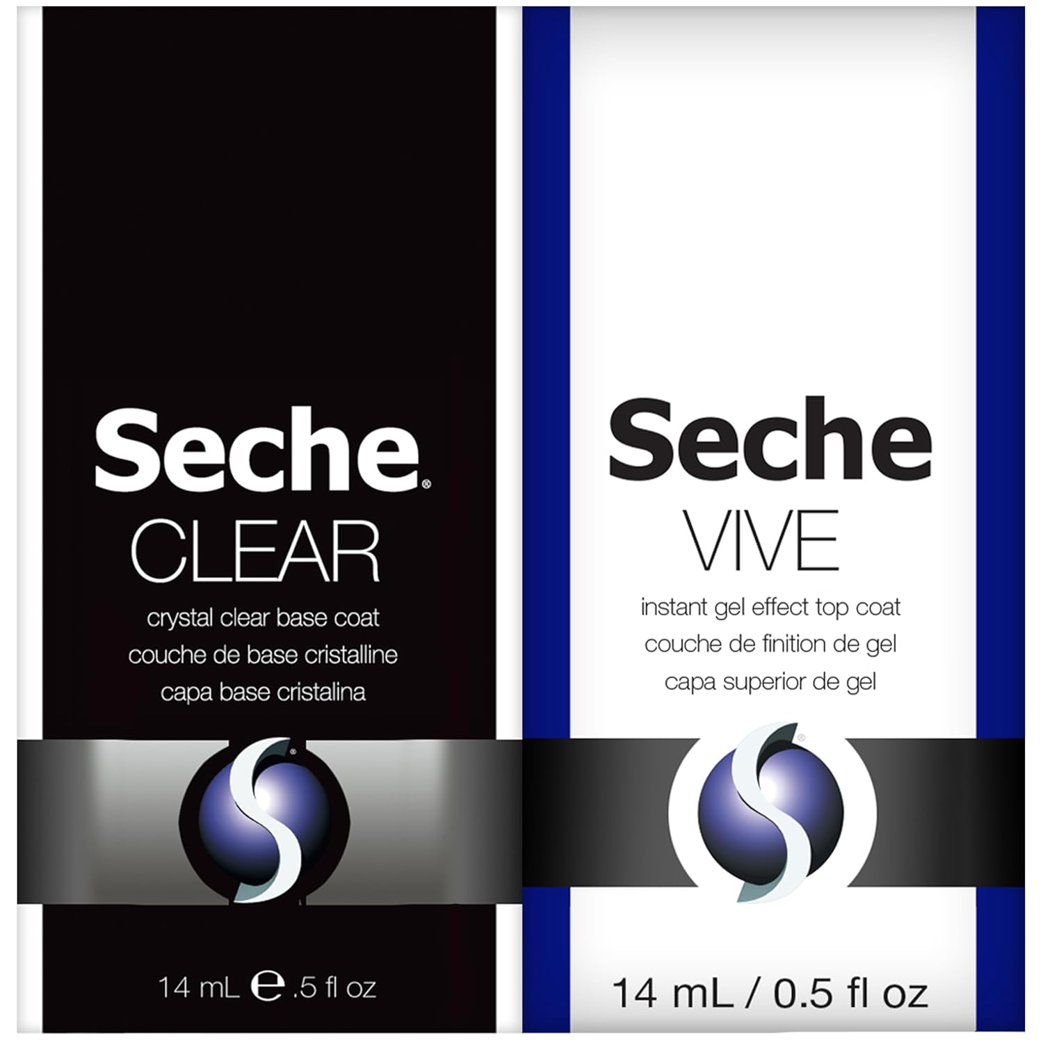 Amazon.com : Seche Clear/Vive Base Coat and Gel Top Coat Duo Pack ...