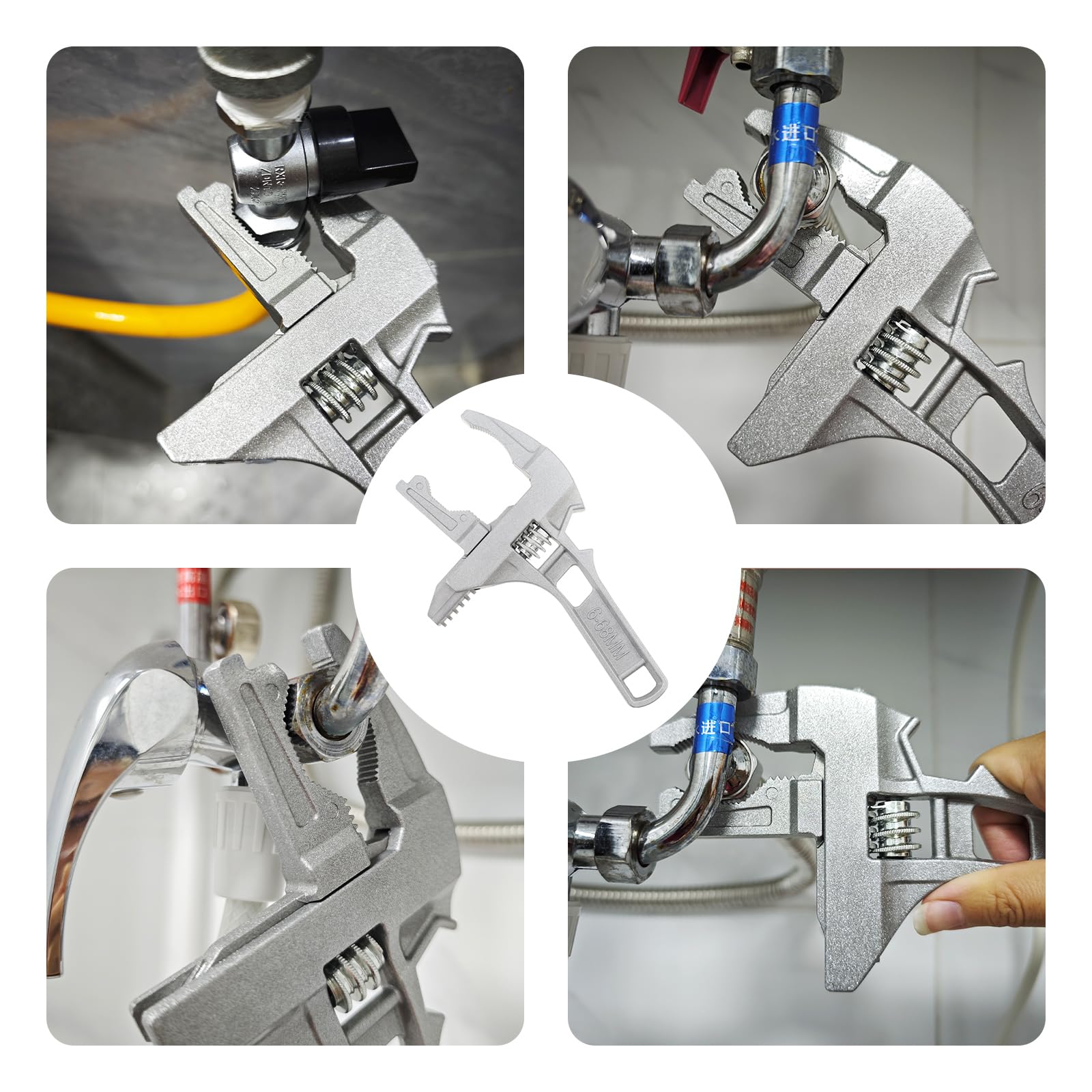 Snapklik.com : Stubby Adjustable Wrench, Large Opening Wrench Spanner ...