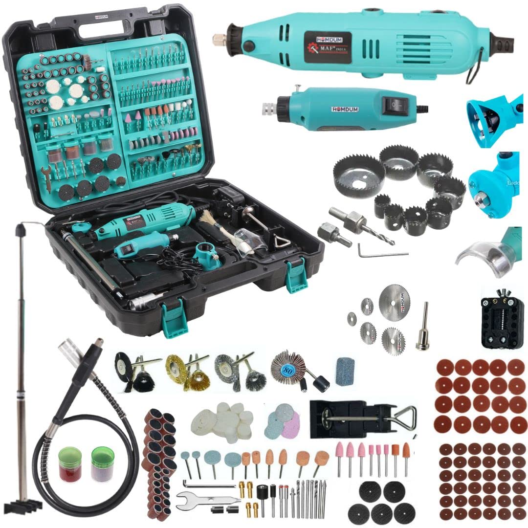 Buy Homdum Multifunctional Tool Kit with 2 Pc Mini Rotary Die Grinder ...