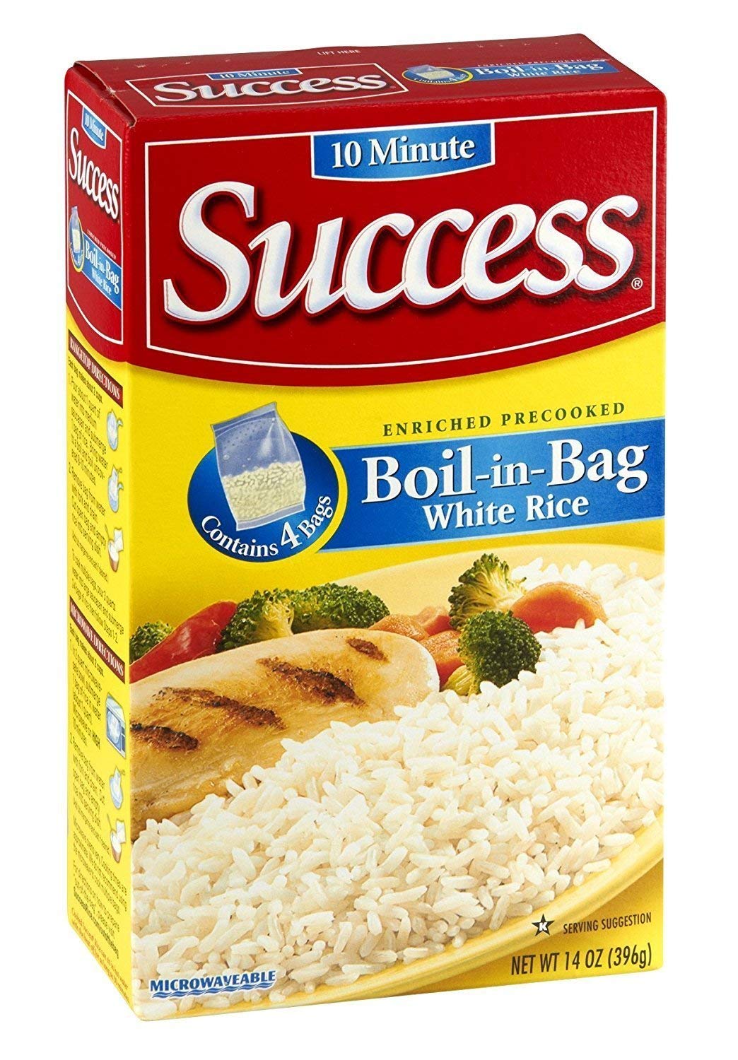 Amazon.com : Success Rice, 10 Minute, Boil-in-Bag, Natural Long Grain ...