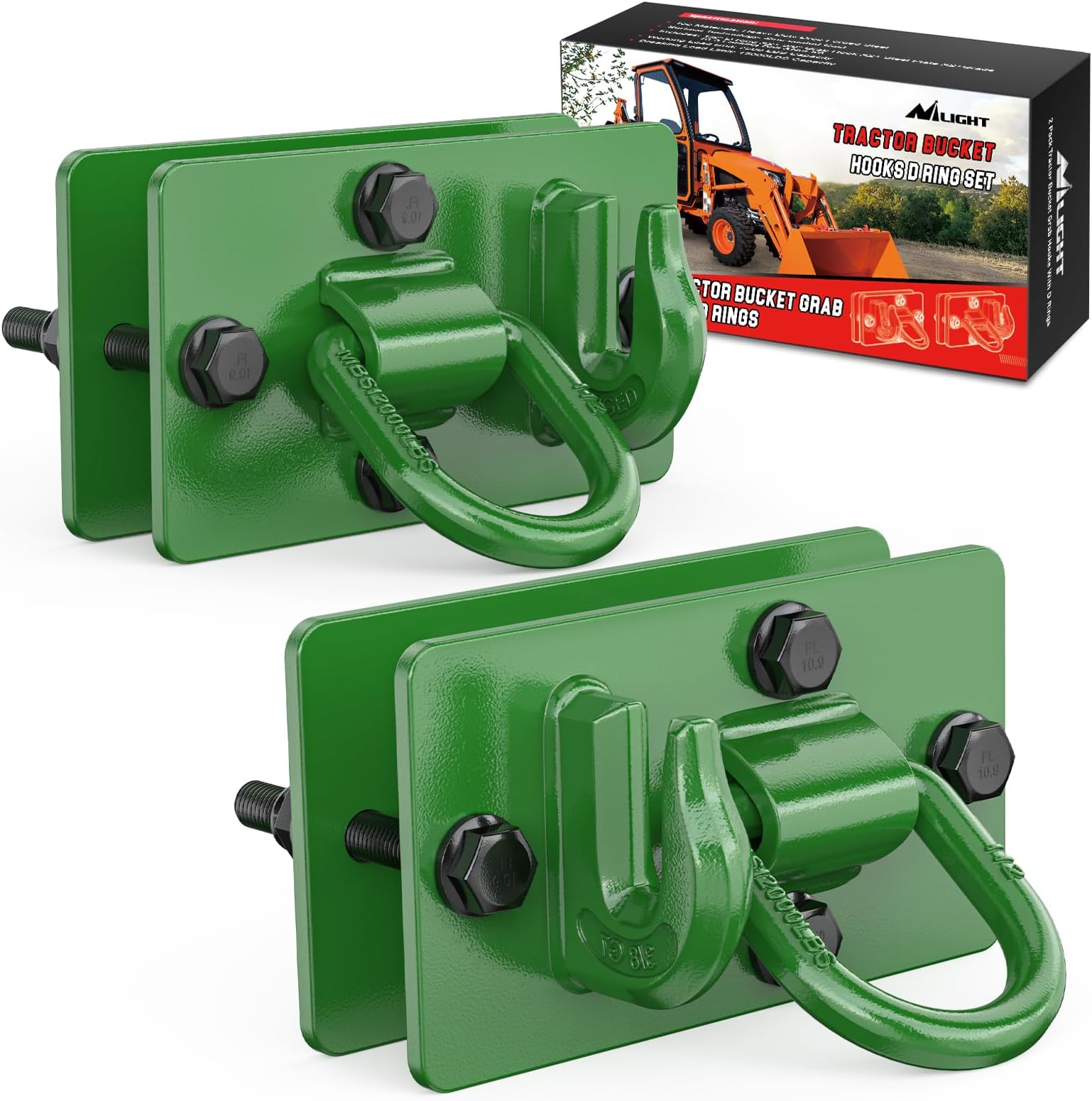 Amazon.com: MKING Tractor Bucket Hook 3/8"（2 Pack） with Binding Loop ...