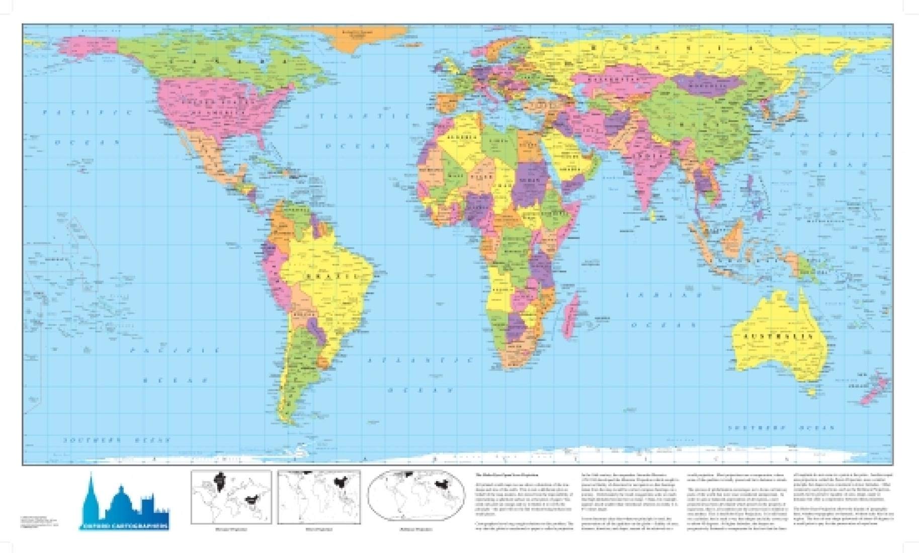 World Political Map Hobo Dyer Projection | Desertcart Sri Lanka