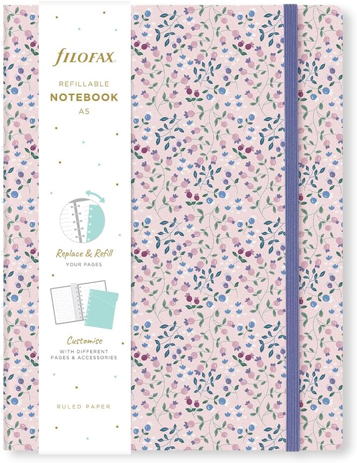 Filofax Meadow A5 Refillable Notebook - Pink : Amazon.co.uk: Stationery ...