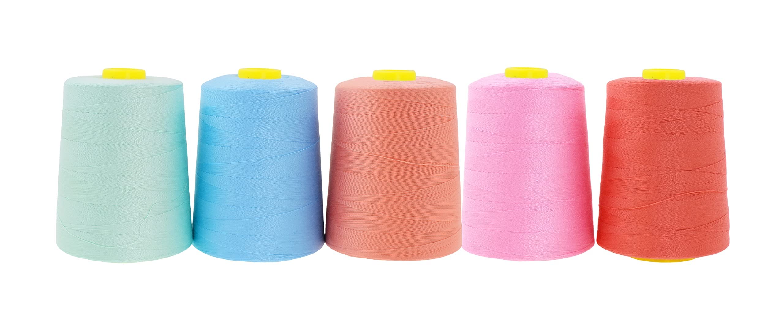 Snapklik.com : Mandala Crafts 5 Pack Of Serger Threads Cones Spools