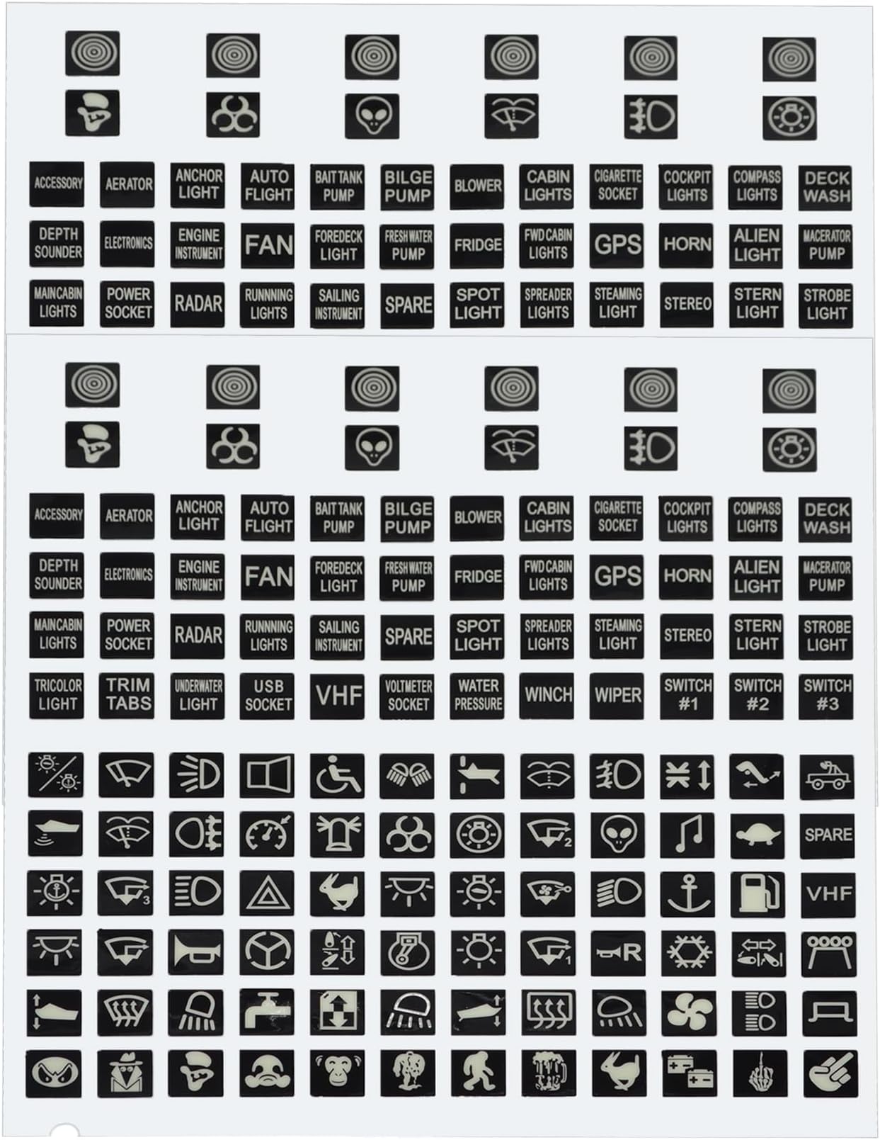 Amazon.com: 120PCS Car Switch Panel Label, Text Stickers for Vehicle ...