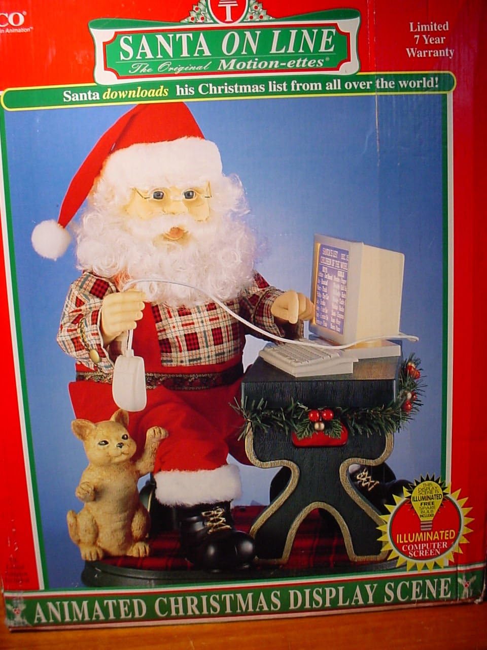 Amazon.com: Telco Santa On Line Online Animated Motion-ettes Holiday ...