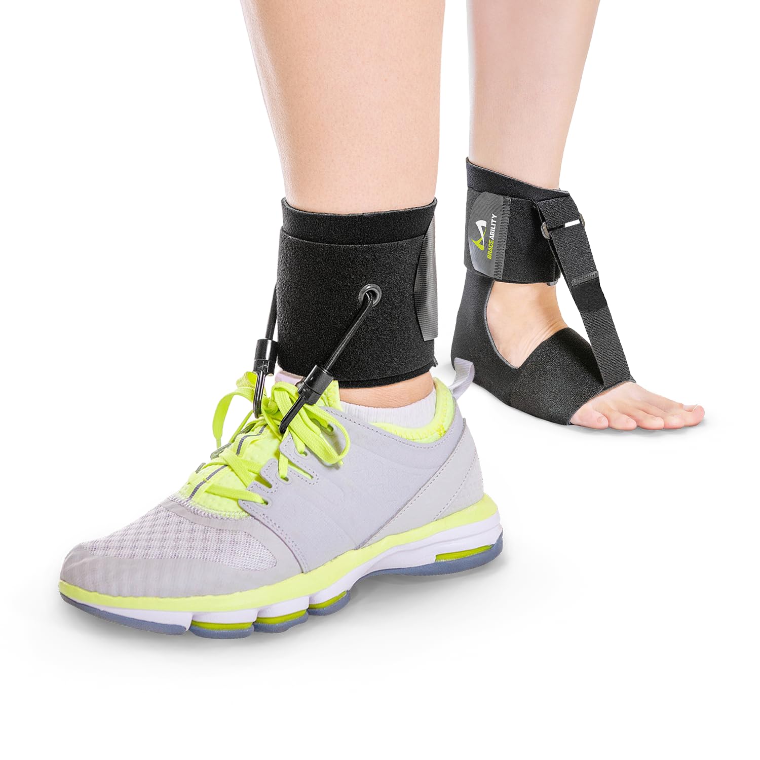 Amazon.com: BraceAbility AFO Foot Drop Brace Bundle - Adjustable Ankle ...