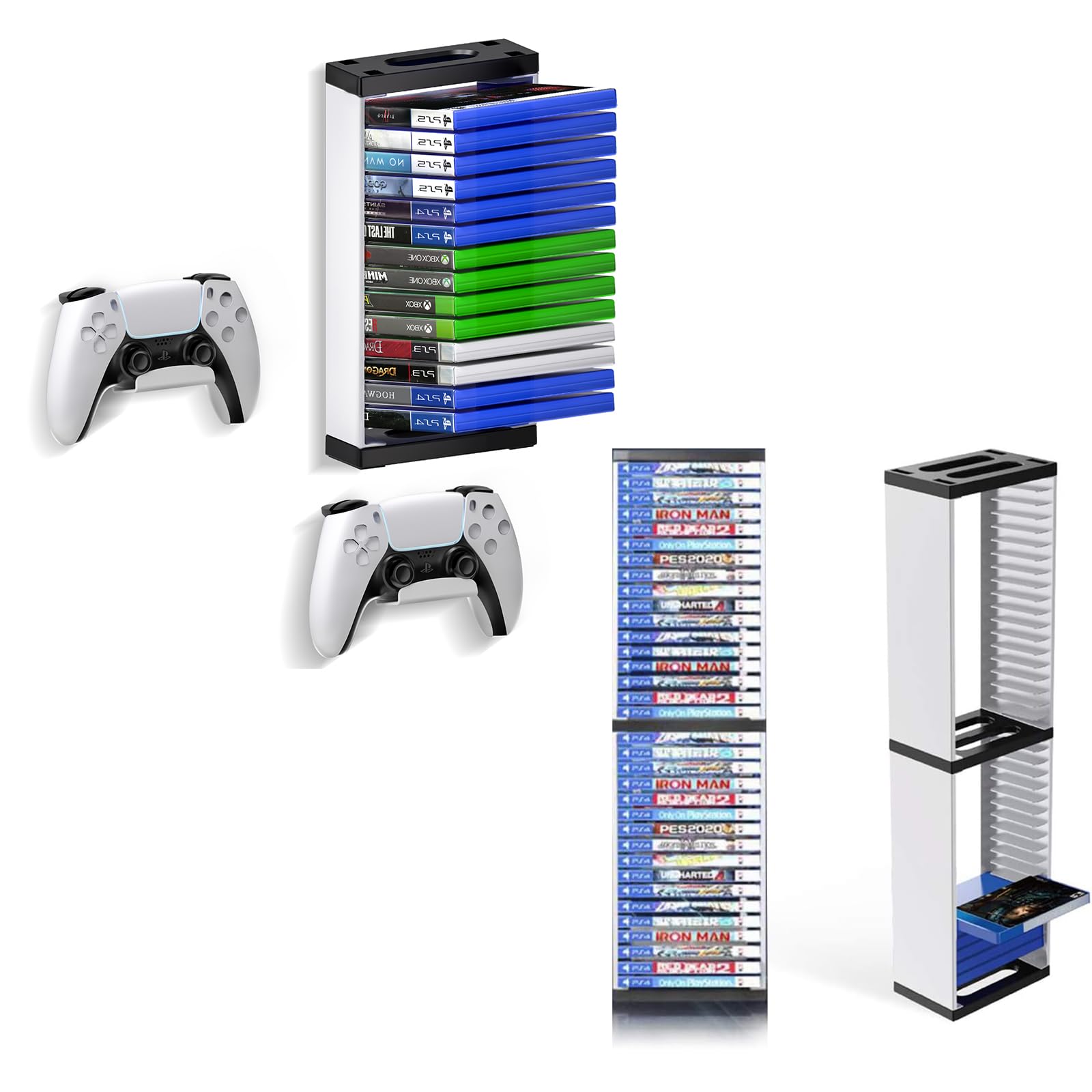 Amazon.com: Nargos Video Game Organizer Stand and Wall Mount, for PS3 ...