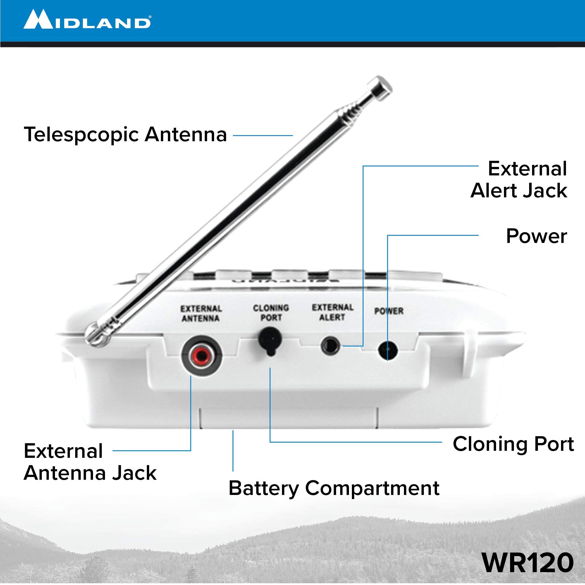 Snapklik.com : Midland - WR120, NOAA Emergency Weather Alert Radio ...