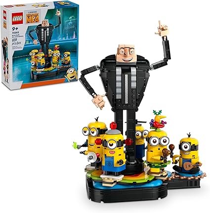 Amazon.com: LEGO Despicable Me 4 Brick-Built Gru and Minions Figure ...