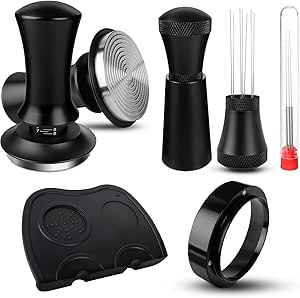 Coffee Tamper 58mm, Espresso Tamper Set with WDT Tool, 58mm Dosing ...