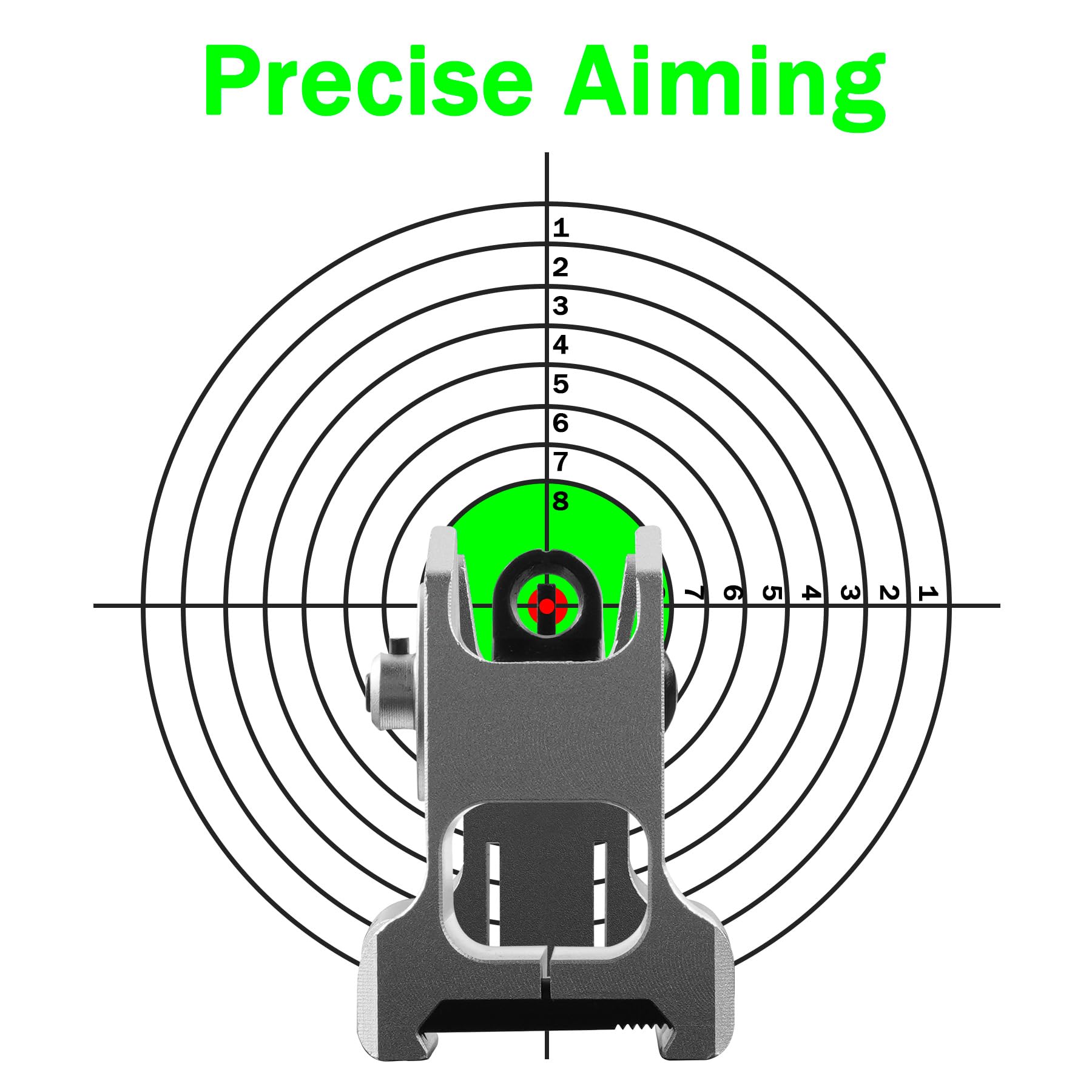 Snapklik.com : Fixed Iron Sights Set Backup Front And Rear Sight Combo ...
