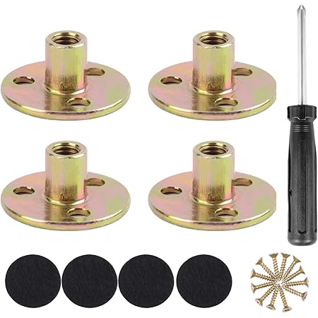 Amazon.com: 4 Sets Furniture Legs Mounting Plates with Hanger Bolts ...