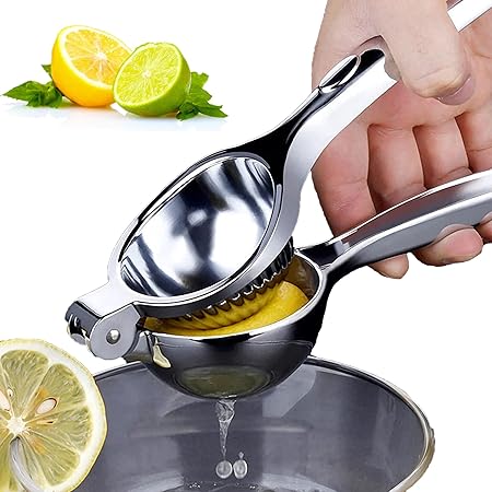 Amazon.com: Metal Lemon Lime Squeezer - Handheld Stainless Steel Juicer ...