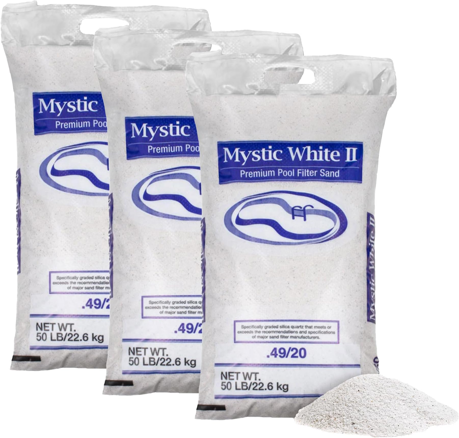Amazon.com : Play22 20 Grade Pool Filter Sand - Pool Sand, 50 Pound Bag ...