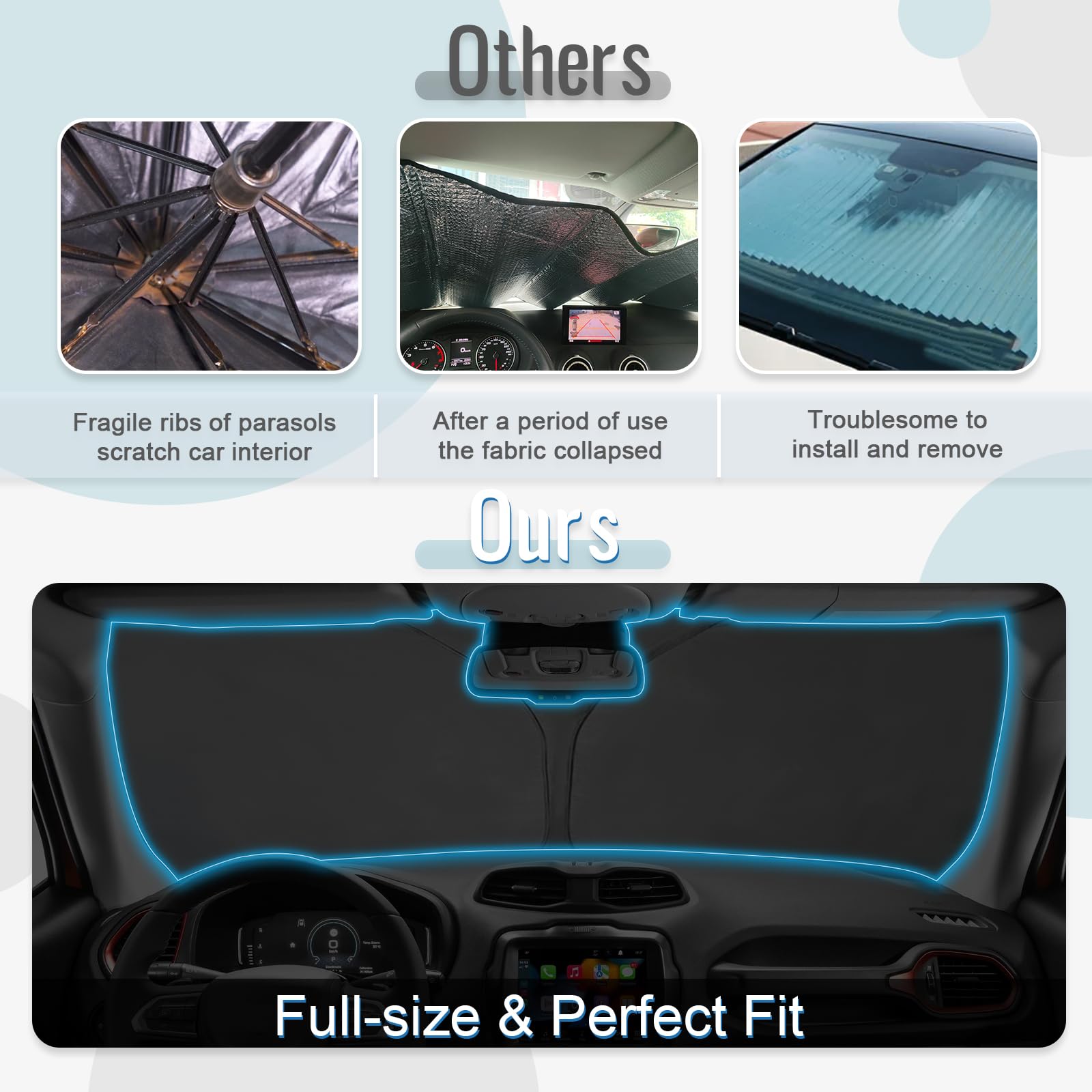 Snapklik.com : CDEFG 2022-2024 Kia EV6 Windshield Sun Shade For 2022 ...