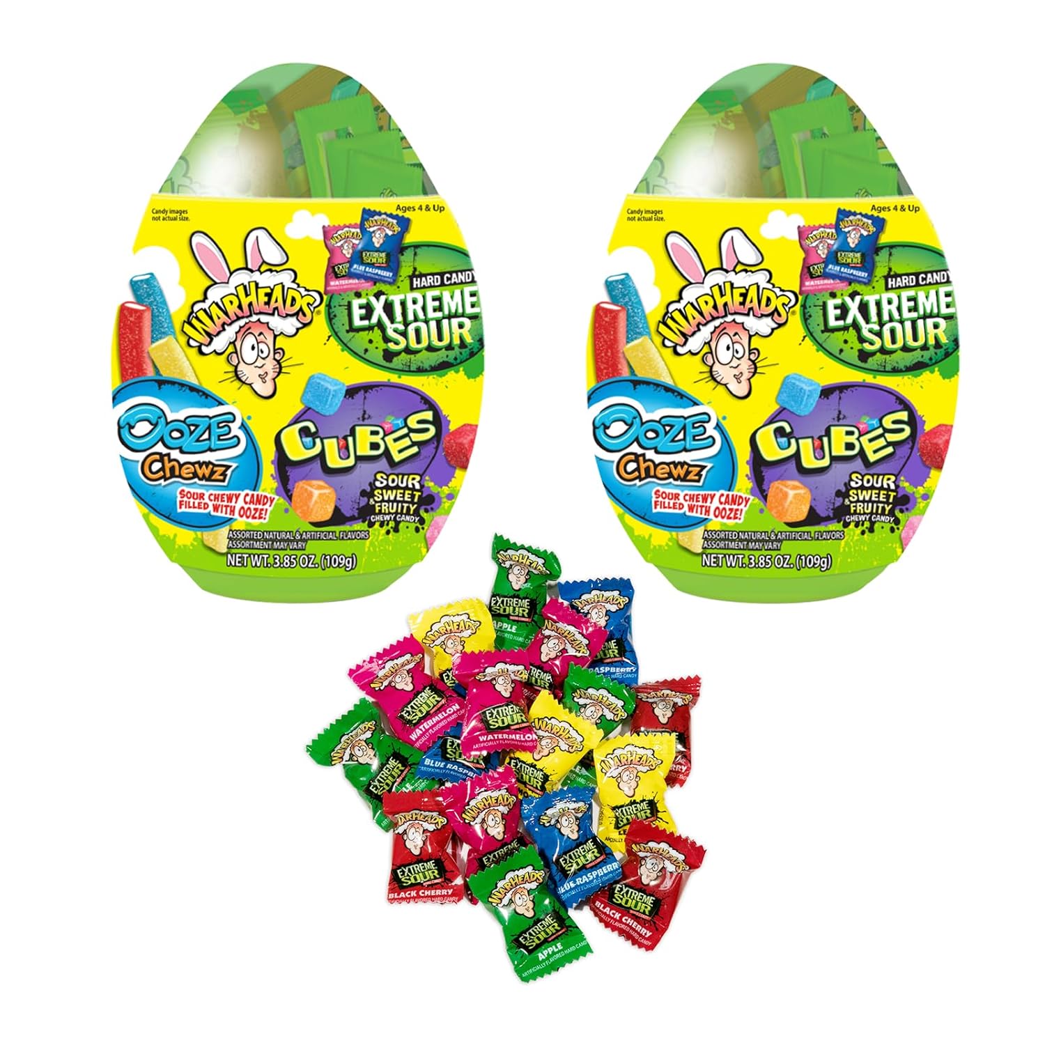 Amazon.com : WARHEADS Sour Egg Scrambler - Variety Pack of Assorted ...