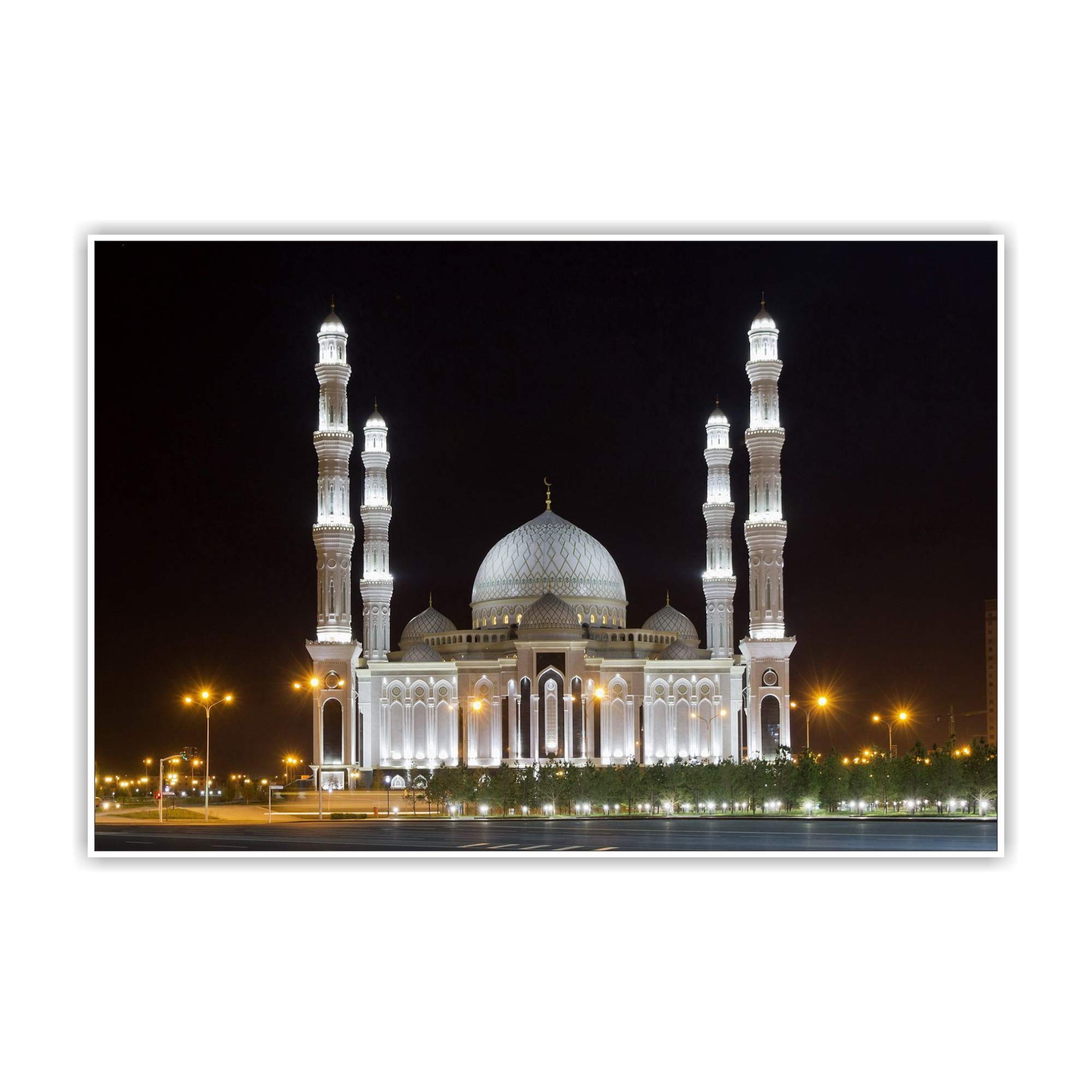 Beautiful Mosque At Night Beautiful Mosque At Night Stock Photo